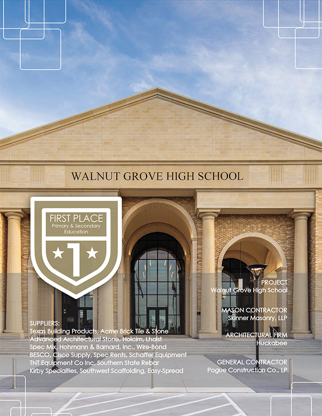 Skinner Masonry, LLP - Walnut Grove High School